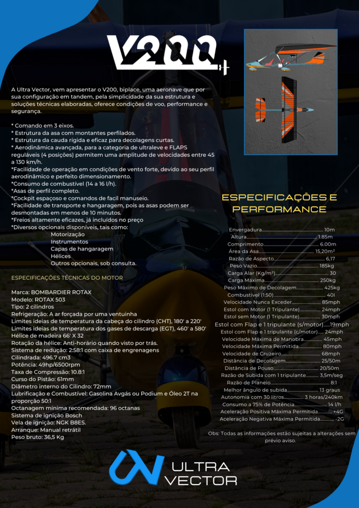 ULTRA VECTOR V200-S 2026 (SOB ENCOMENDA) – AeroMarchon – Classificado ...